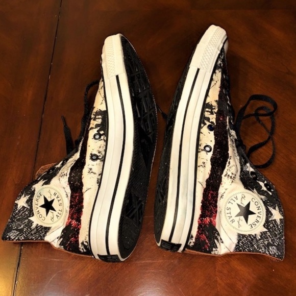 Converse | Shoes | Converse Distressed American Flag High Tops | Poshmark